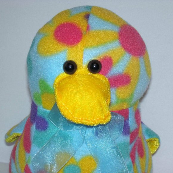 CALPLUSH | Toys | Calplush Colorful Floral Plush Duck New | Poshmark